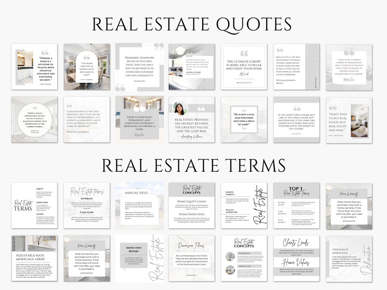 430 Real Estate Social Media Posts Bundle Realtor Social Media ...