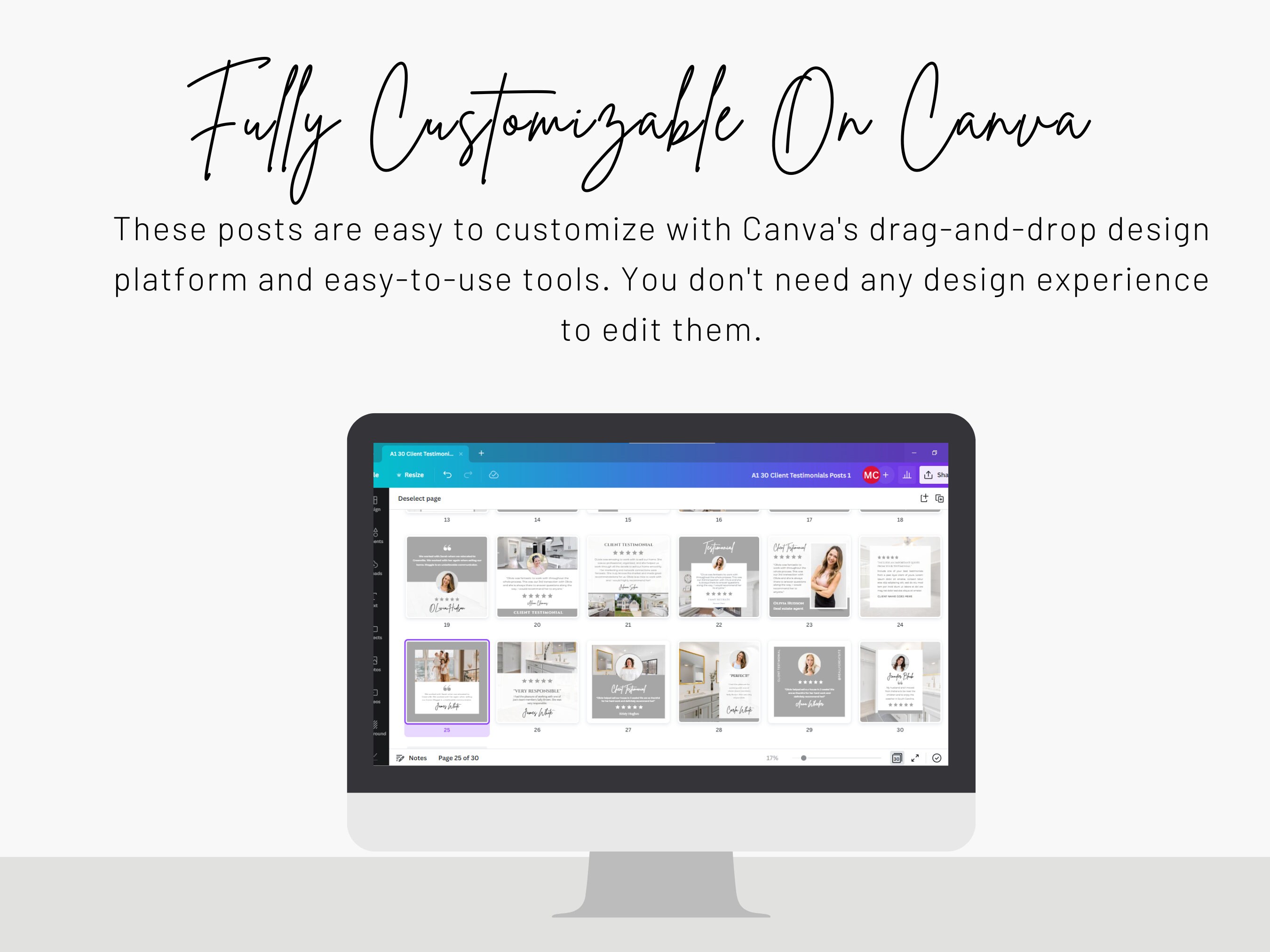 30 Client Testimonial Instagram Posts Real Estate Marketing Real Estate ...