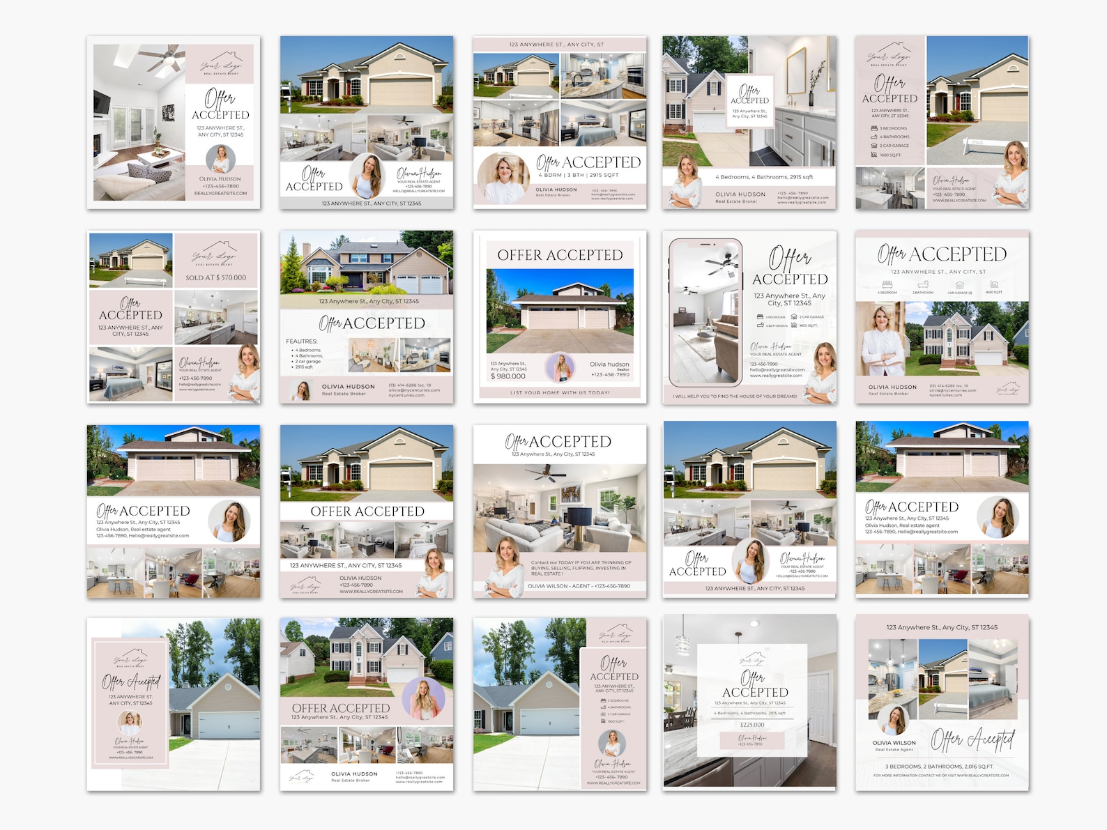 20 Offer Accepted Social Media Posts | Realtor Instagram Post Templates ...