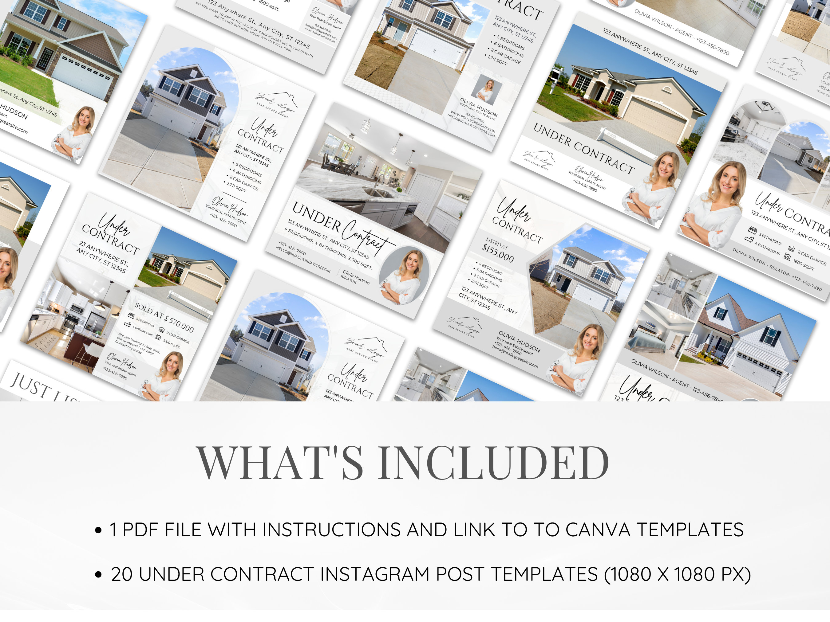 20 Under Contract Social Media Posts | Realtor Instagram Post Templates ...