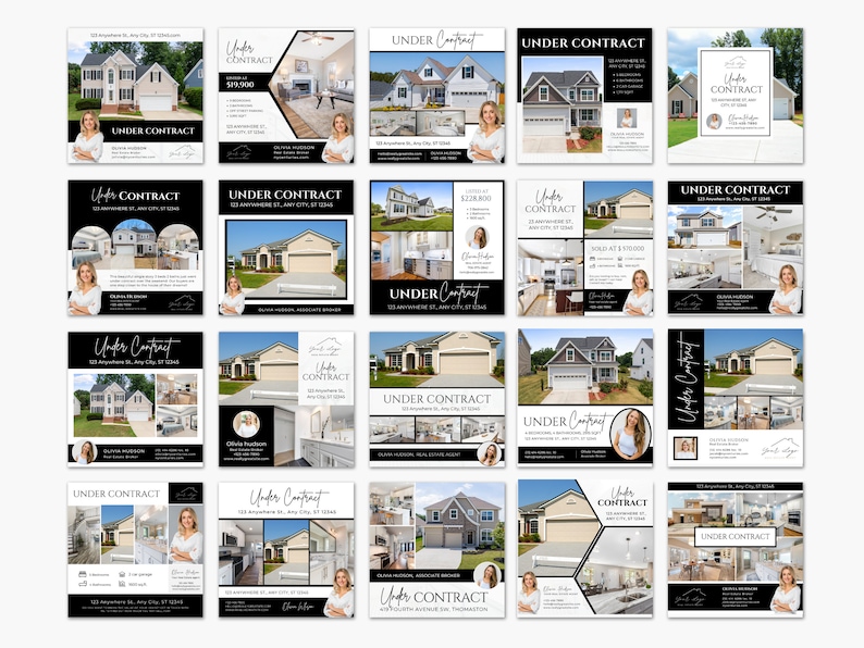 20 Under Contract Social Media Posts | Realtor Instagram Post Templates ...