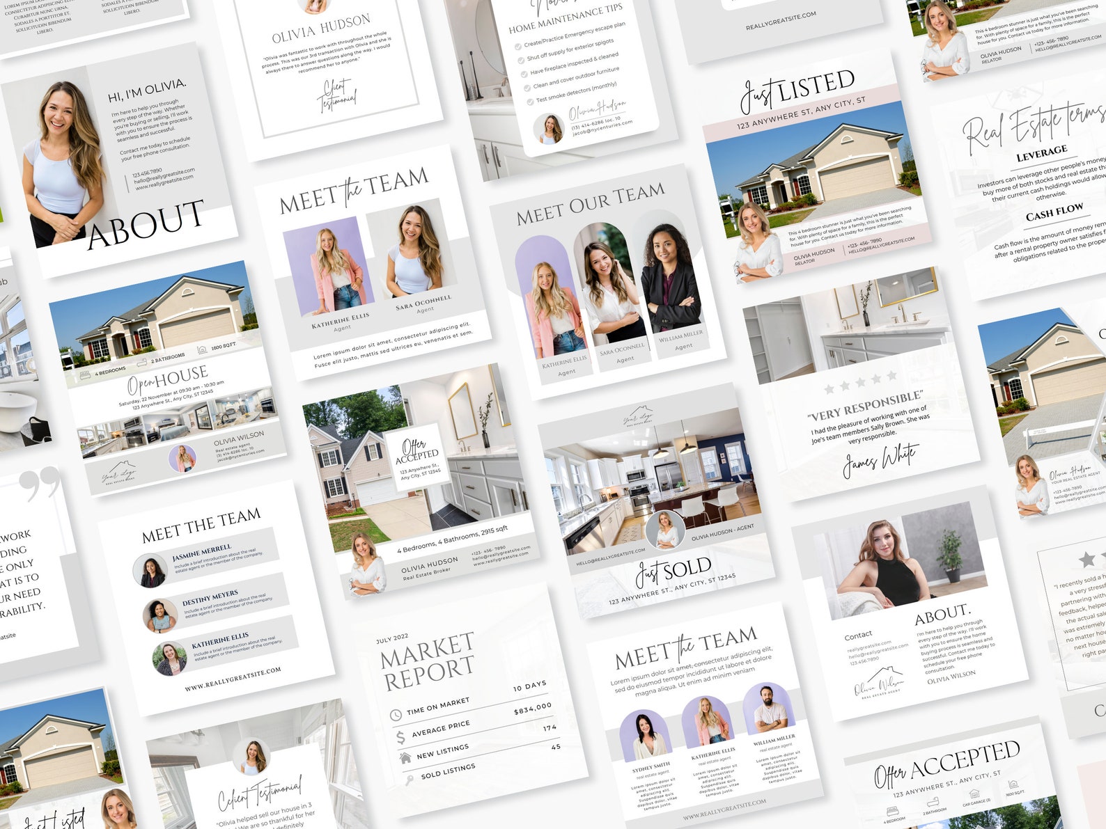 430 Real Estate Social Media Posts Bundle Realtor Social Media ...