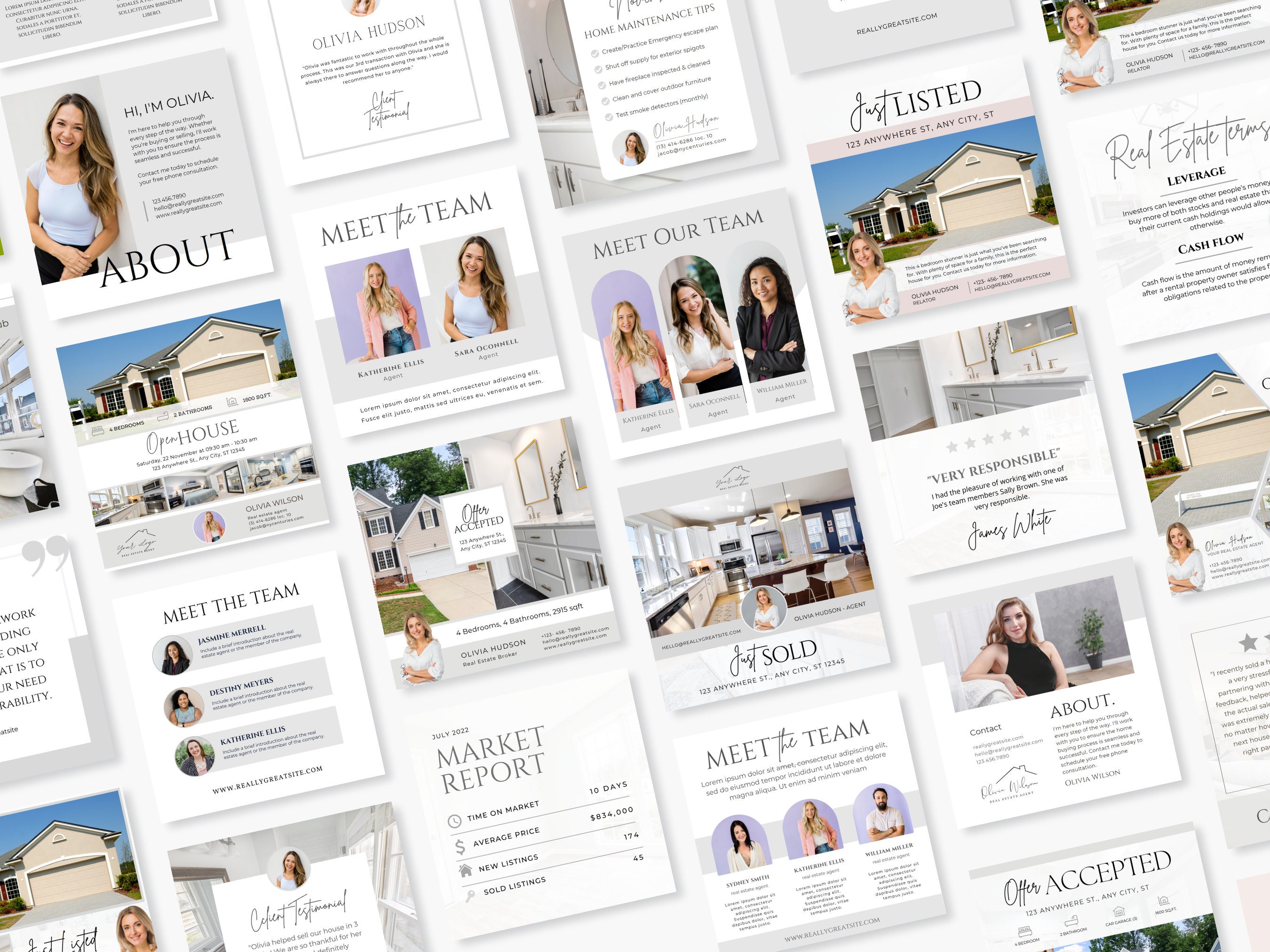 430 Real Estate Social Media Posts Bundle Realtor Social Media ...