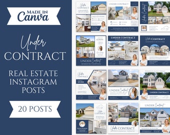 20 Under Contract Social Media Posts Realtor Instagram Post - Etsy