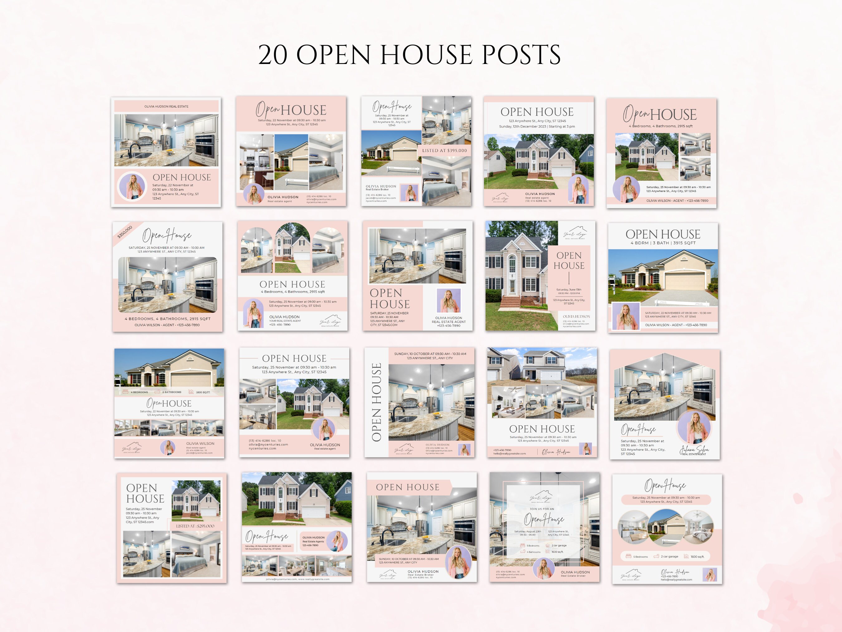 120 Pink Real Estate Listing Update Social Media Posts Real Estate ...