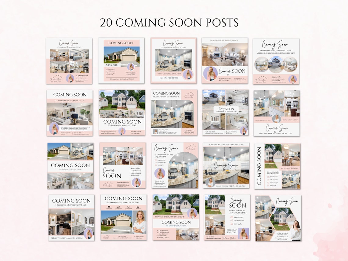 120 Pink Real Estate Listing Update Social Media Posts Real Estate ...