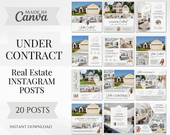 20 Under Contract Social Media Posts Realtor Instagram Post - Etsy