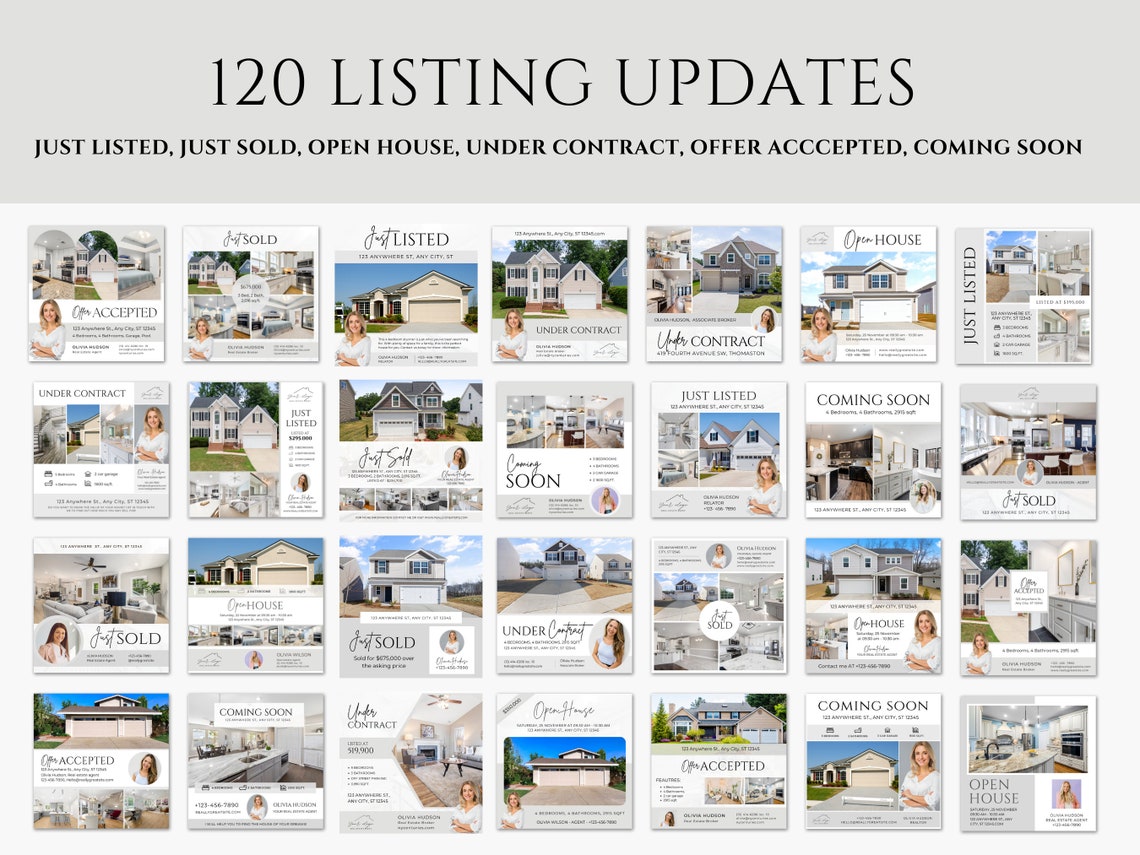 430 Real Estate Social Media Posts Bundle Realtor Social Media ...