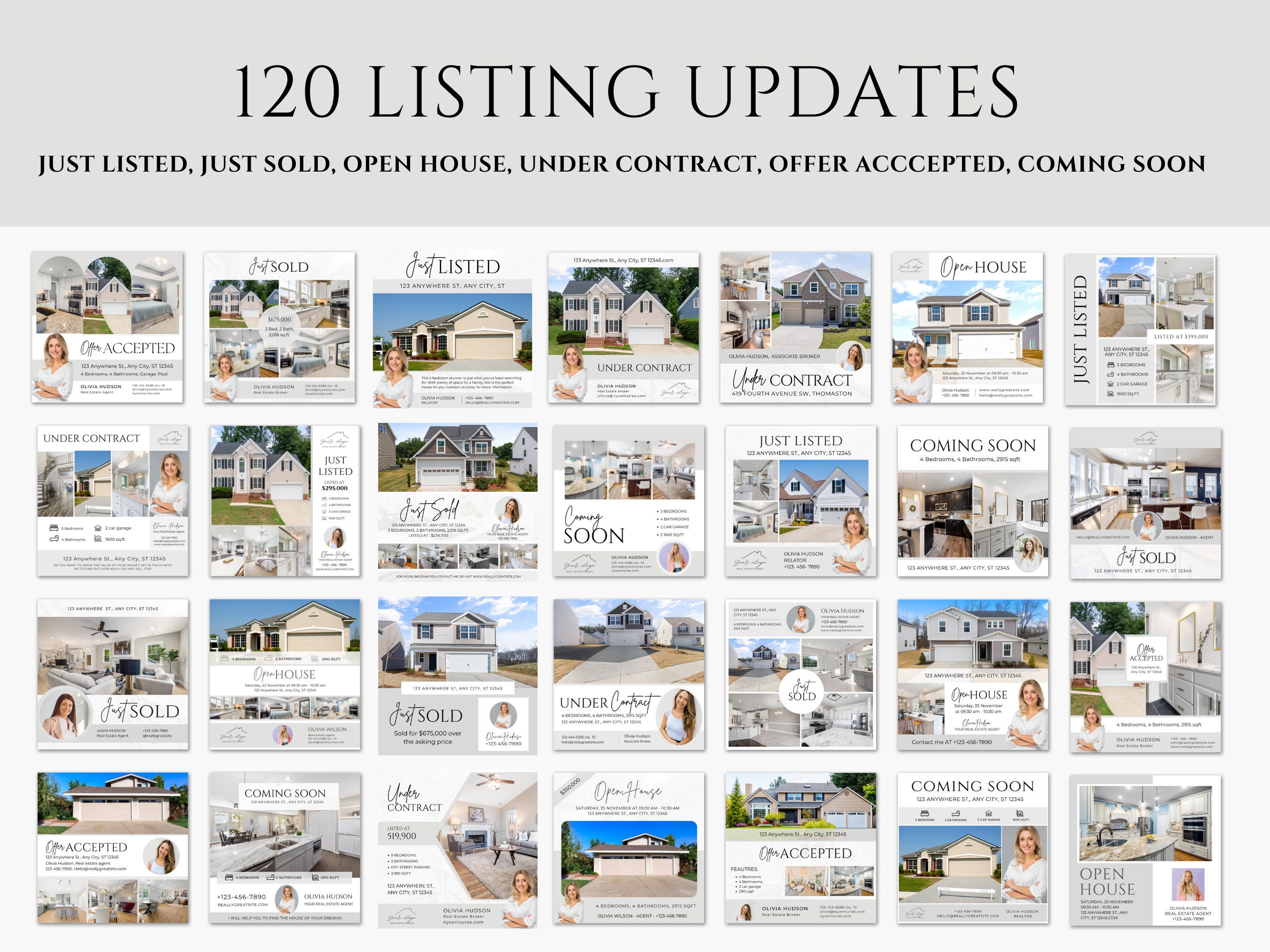 430 Real Estate Social Media Posts Bundle Realtor Social Media ...