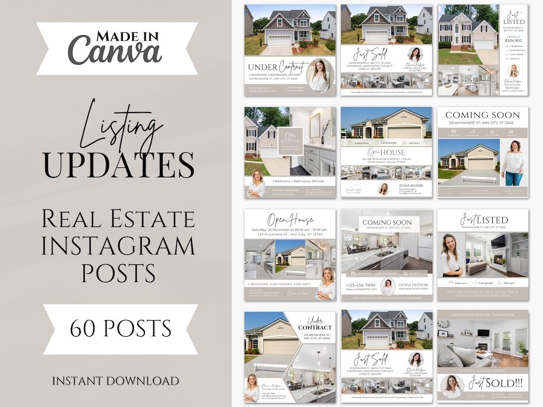 60 Real Estate Social Media Listing Update Posts | Instagram Posts ...