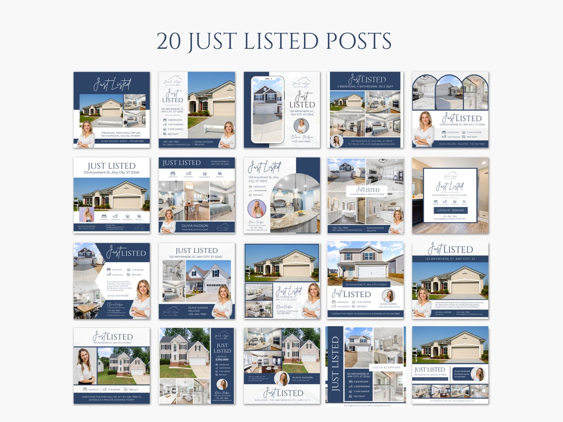 120 Real Estate Social Media Posts Under Contract Posts Just Listed ...