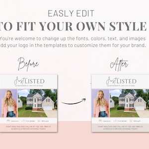 20 Pink Just Listed Social Media Posts | Realtor Instagram Post ...