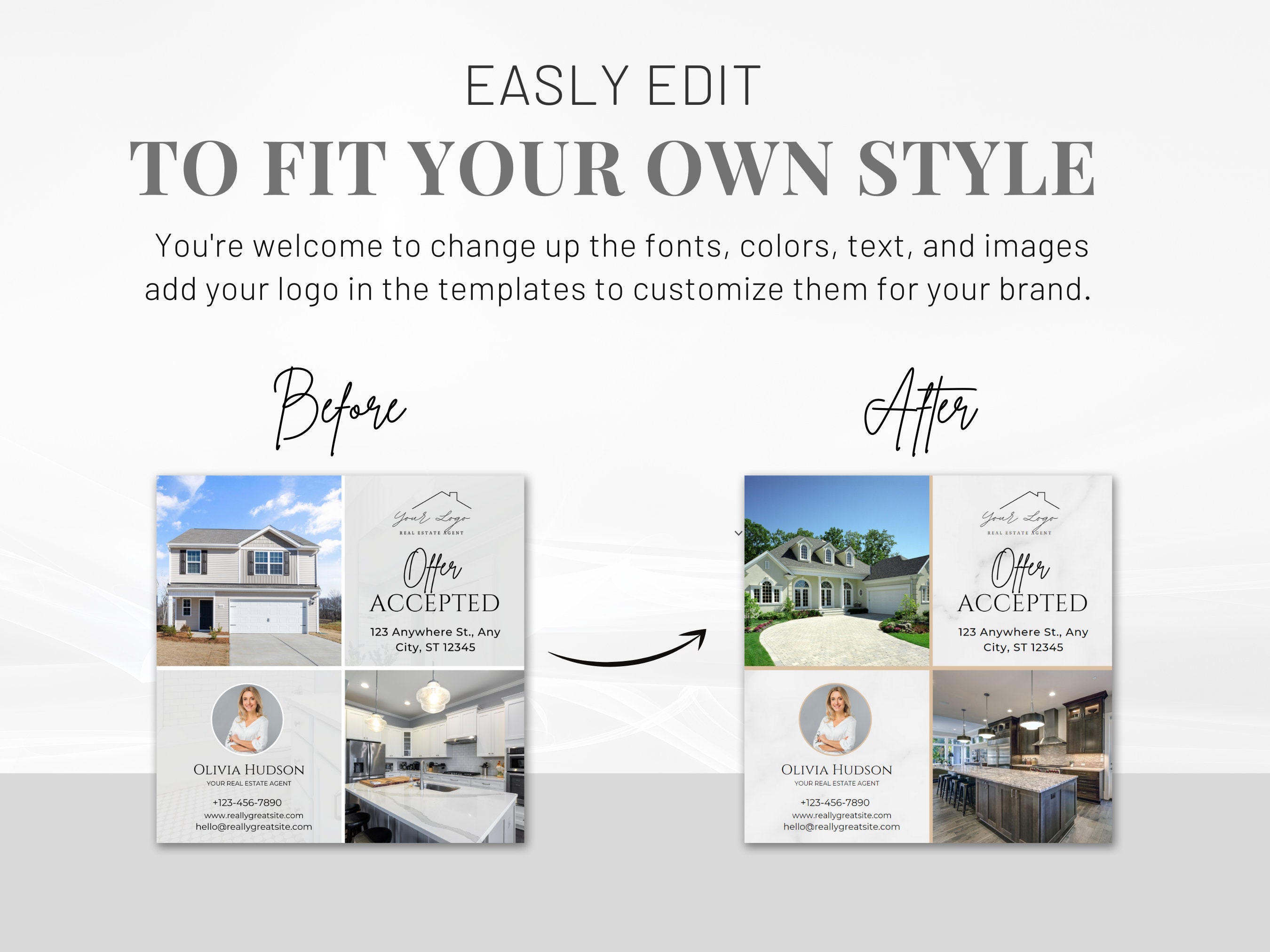 20 Offer Accepted Social Media Posts | Realtor Instagram Post Templates ...