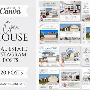 20 Open House Social Media Posts Realtor Instagram Post Templates Open ...