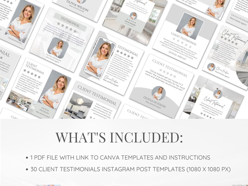 30 Client Testimonial Instagram Posts | Real Estate Marketing | Real ...
