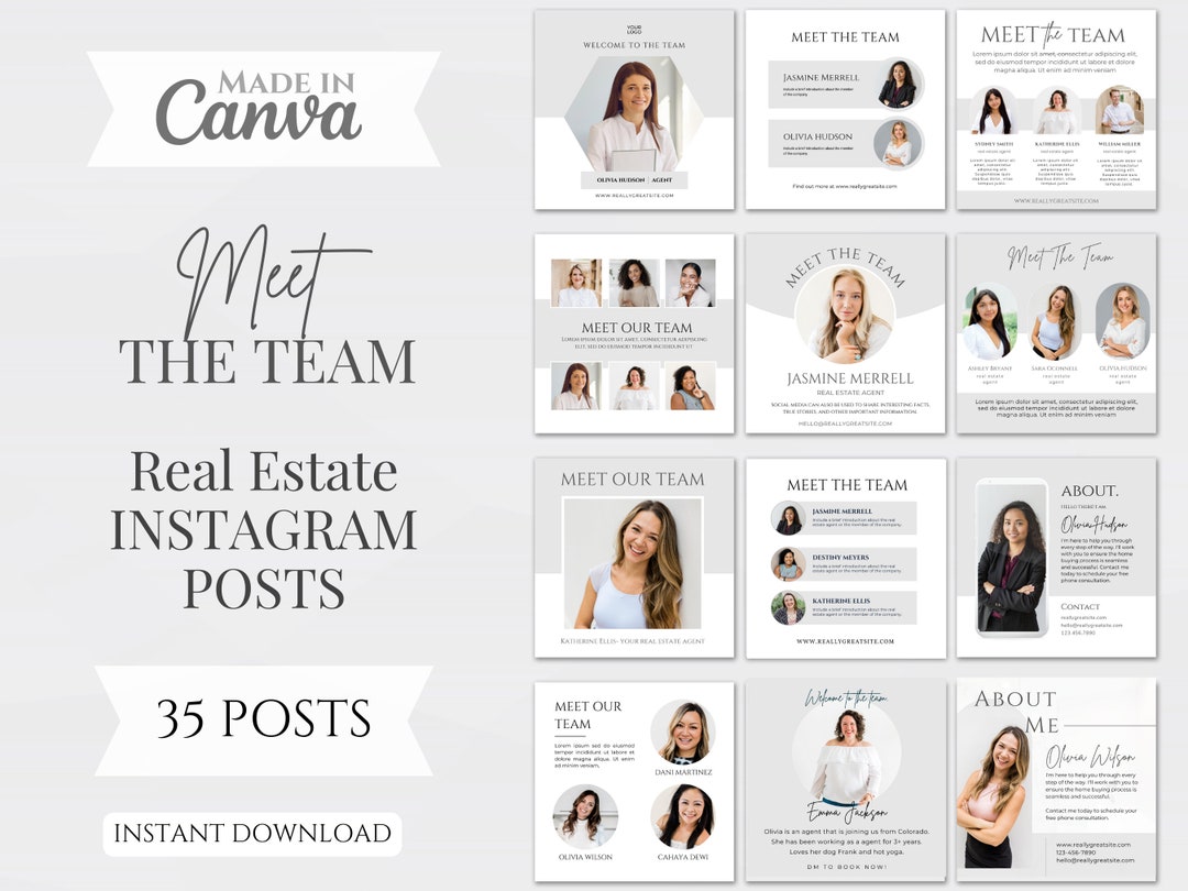35 Meet the Team Social Media Posts | Real Estate Marketing | Real ...