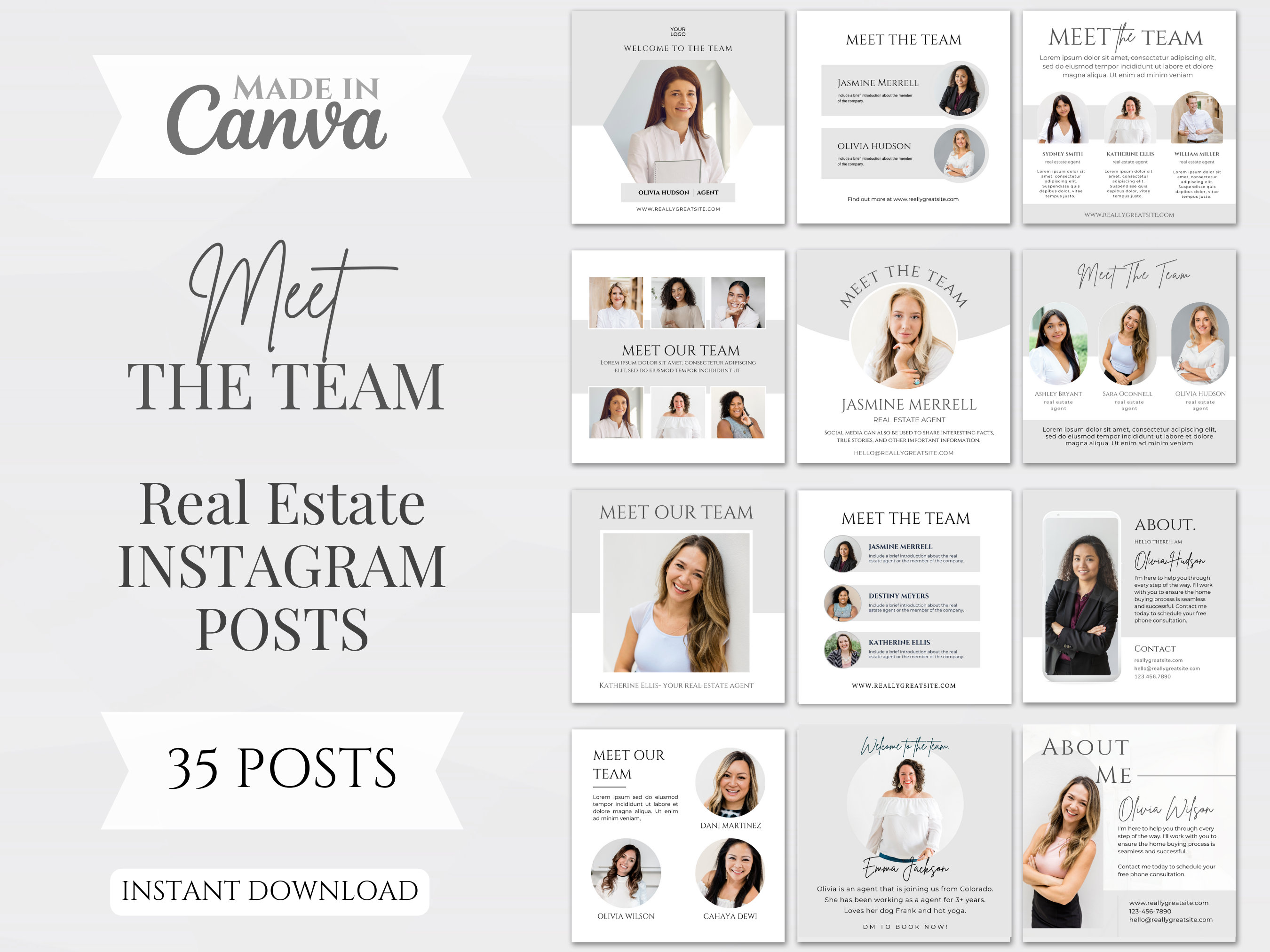 35 Meet the Team Social Media Posts Real Estate Marketing - Etsy