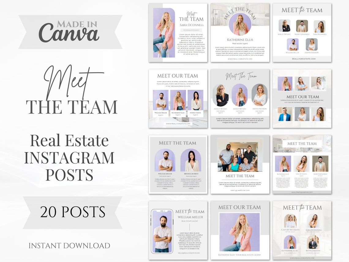 20 Meet the Team Social Media Posts | Real Estate Marketing | Real ...