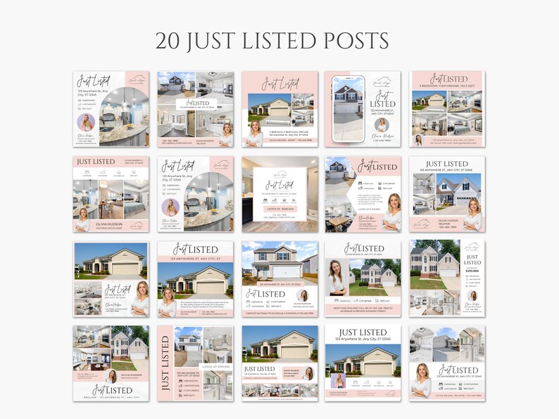 120 Pink Real Estate Social Media Posts | Real Estate Instagram Posts ...