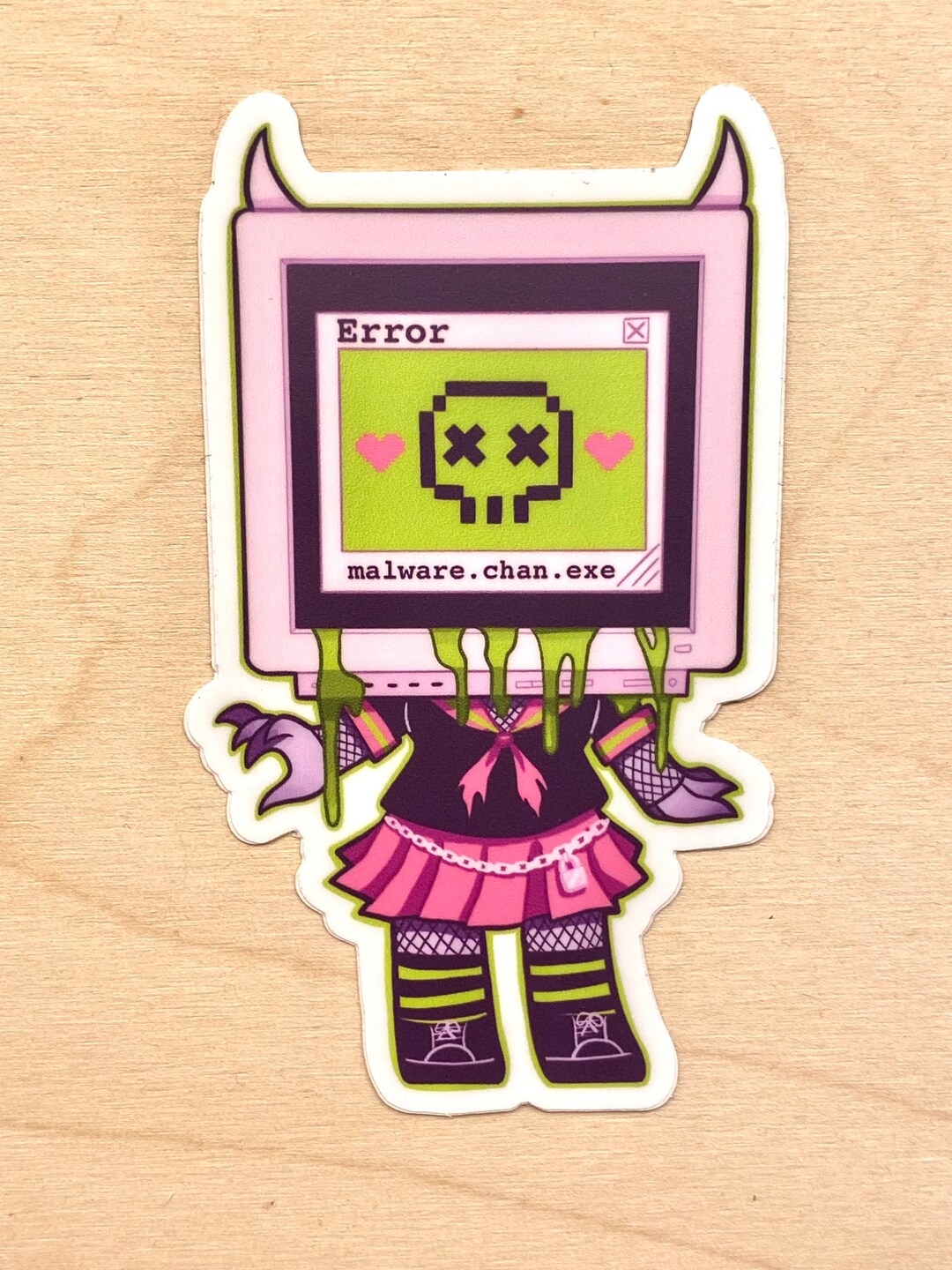 Malware Chan V2 Sticker - Etsy