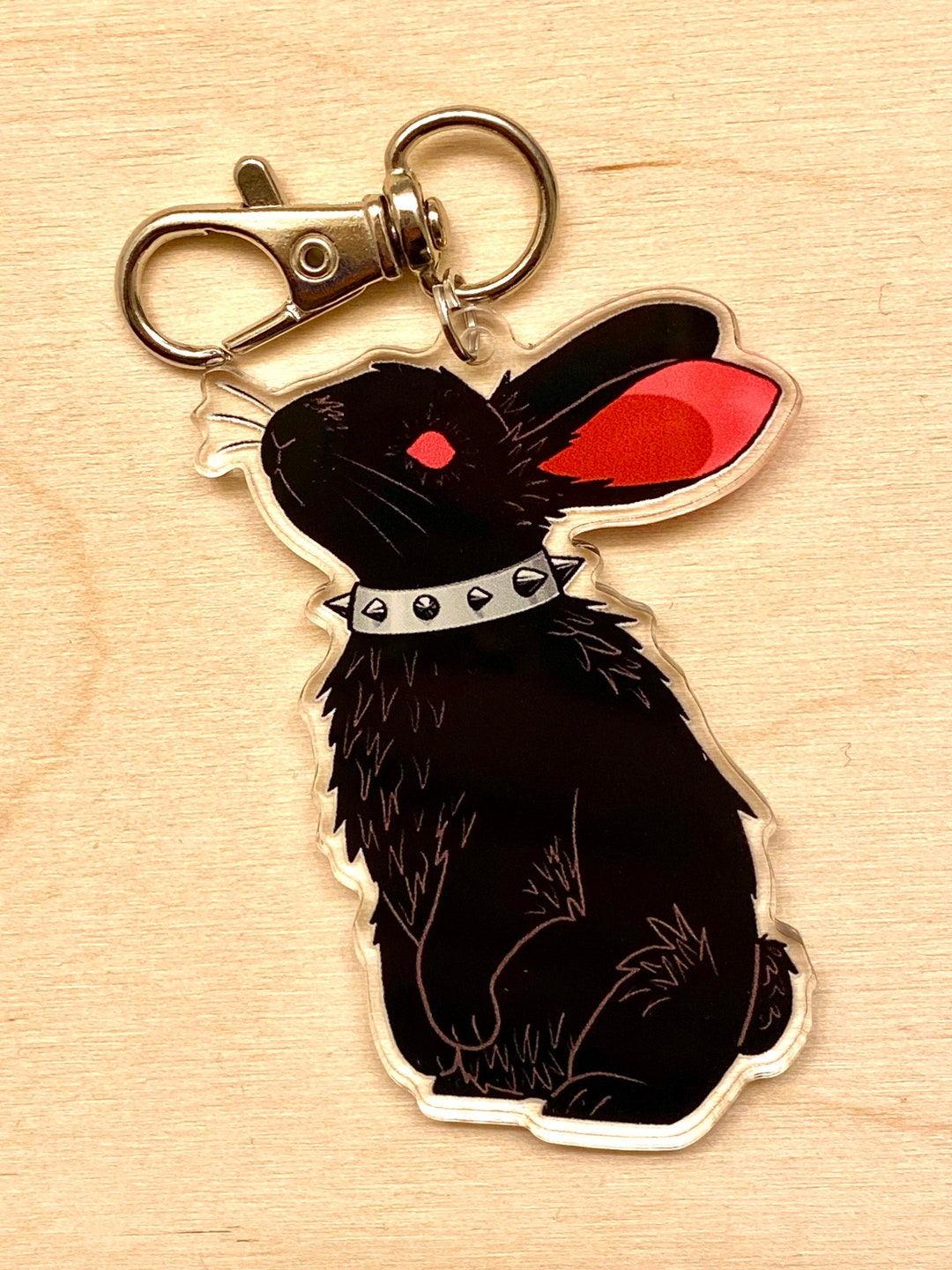 Reversible Goth Bunny Charm - Etsy