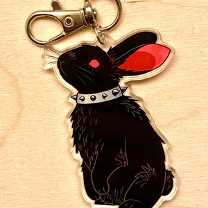 Reversible Goth Bunny Charm - Etsy