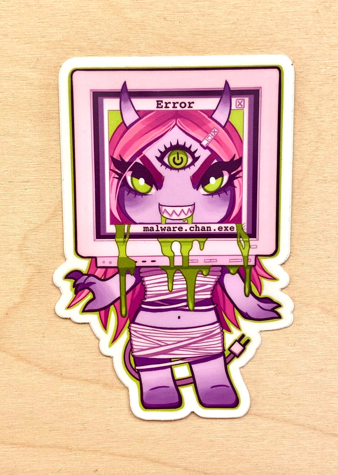 Malware Chan V1 Sticker - Etsy