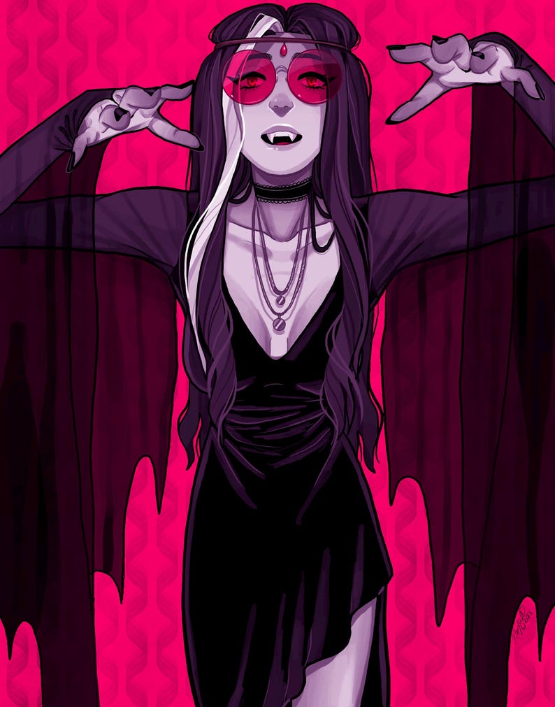 Hippie Vampire Print - Etsy