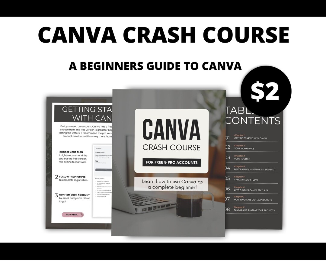 Canva Crash Course - Beginner Design Training | Digital Guide + Video ...
