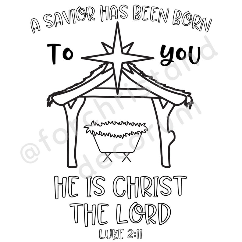 Printable Christmas Coloring Pages | Christmas Scripture Coloring ...