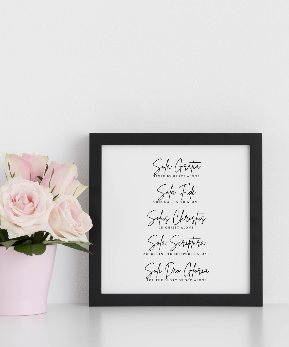 Five Solas Print / 5 Solas / Reformed Theology Print / 5 Solas - Etsy