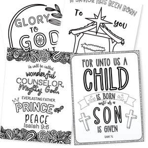 Printable Christmas Coloring Pages | Christmas Scripture Coloring ...