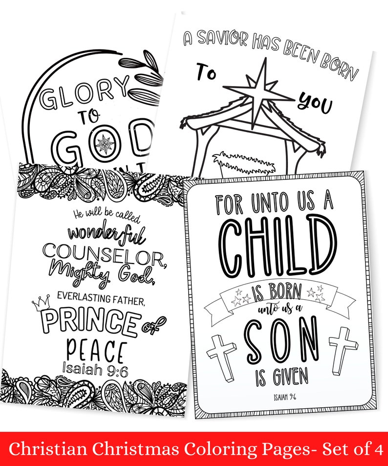 Printable Christmas Coloring Pages | Christmas Scripture Coloring ...