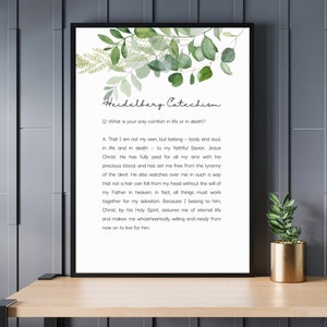 Heidelberg Catechism Question 1 Scripture Wall Art / Minimalist ...