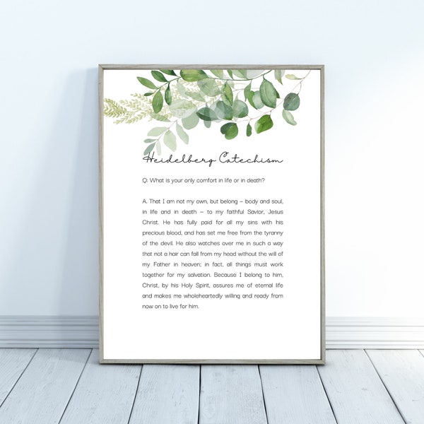 Heidelberg Catechism Question 1 Wall Art - Etsy