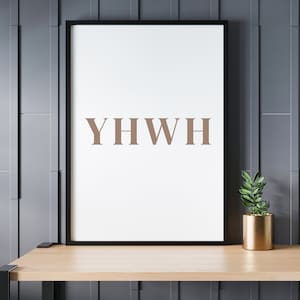 YHWH Poster / Yahweh Christian Wall Art / Christian Print / Digital ...
