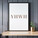 YHWH Poster / Yahweh Christian Wall Art / Christian Print / Digital ...