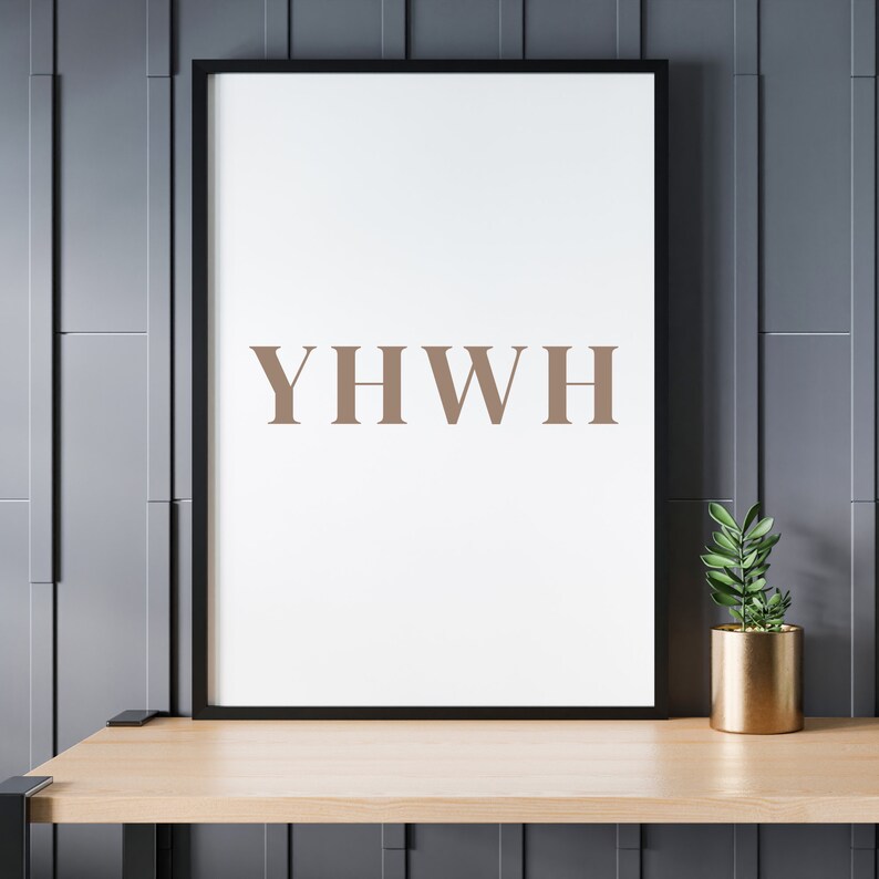 YHWH Poster / Yahweh Christian Wall Art / Christian Print / Digital ...