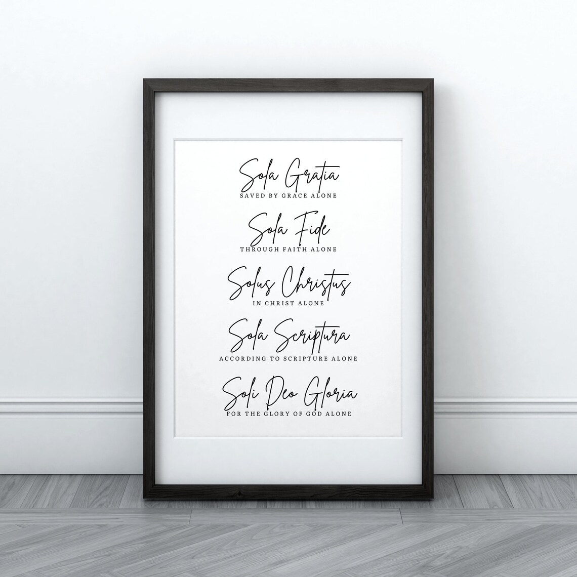 Five Solas Print / 5 Solas / Reformed Theology Print / 5 Solas - Etsy