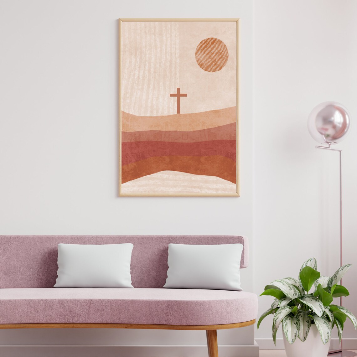 Jesus Cross Artwork / Boho Christian Wall Art / Christian Print ...