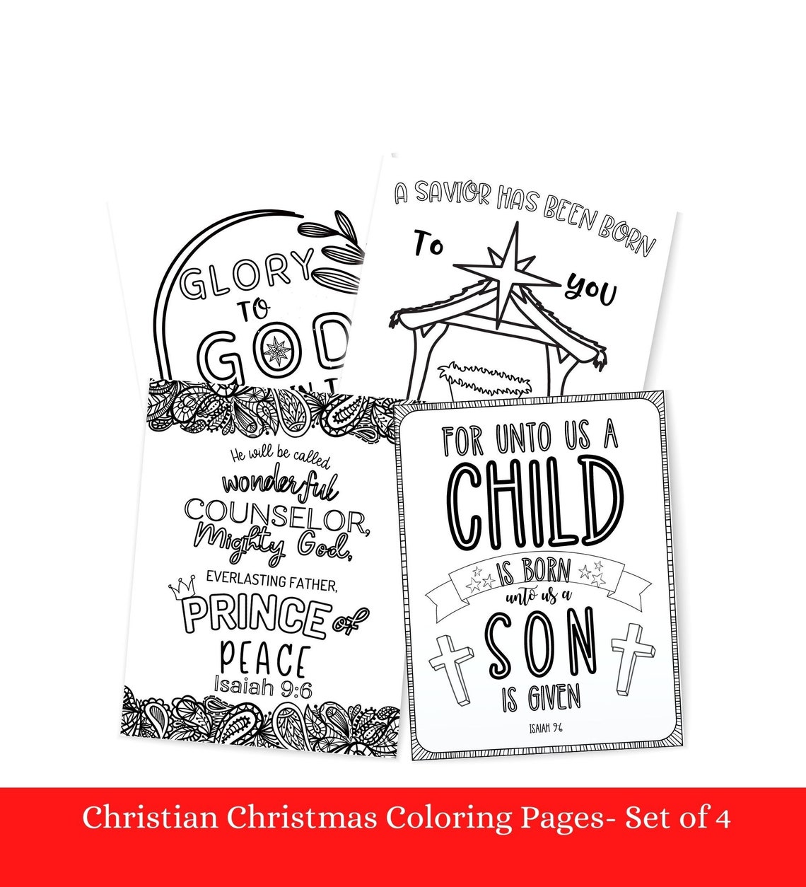 Printable Christmas Coloring Pages | Christmas Scripture Coloring ...