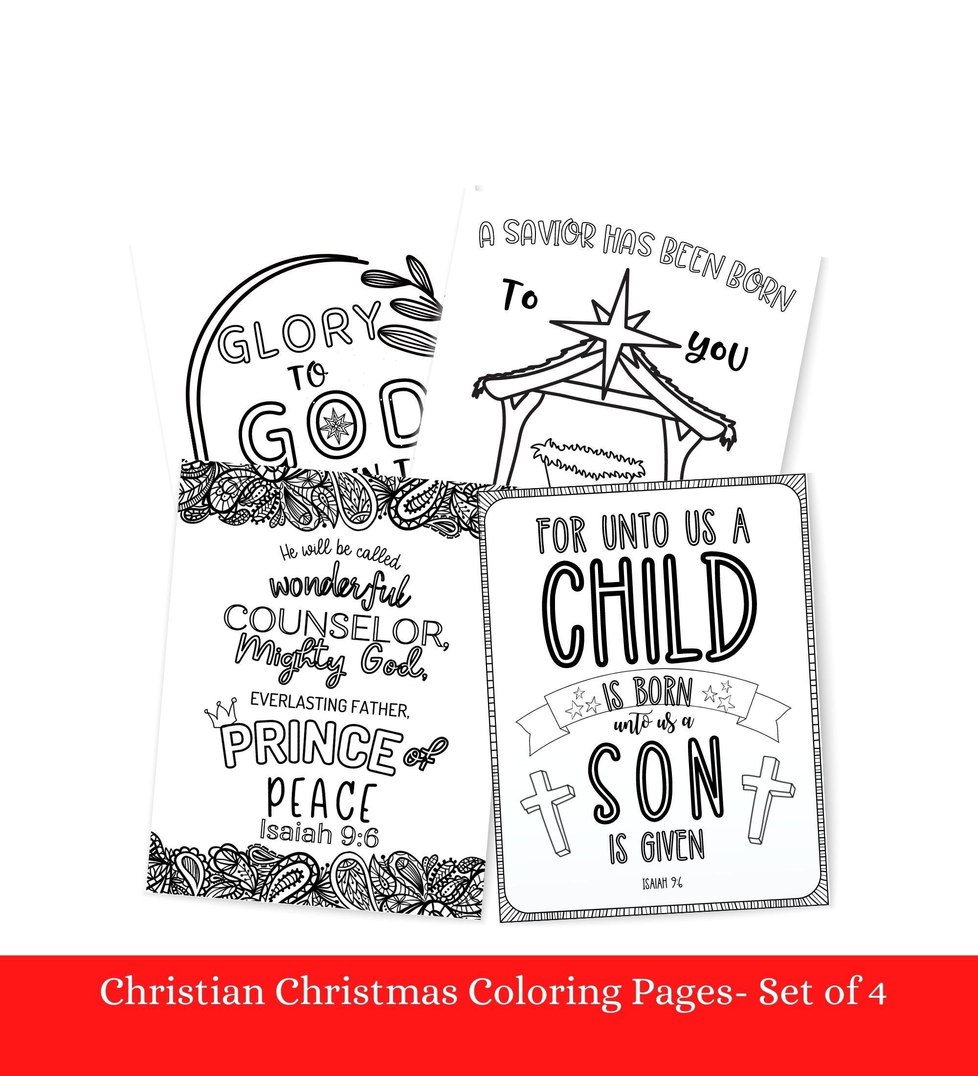 Printable Christmas Coloring Pages | Christmas Scripture Coloring ...