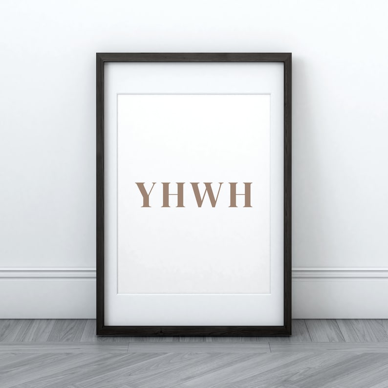 YHWH Poster / Yahweh Christian Wall Art / Christian Print / Digital ...