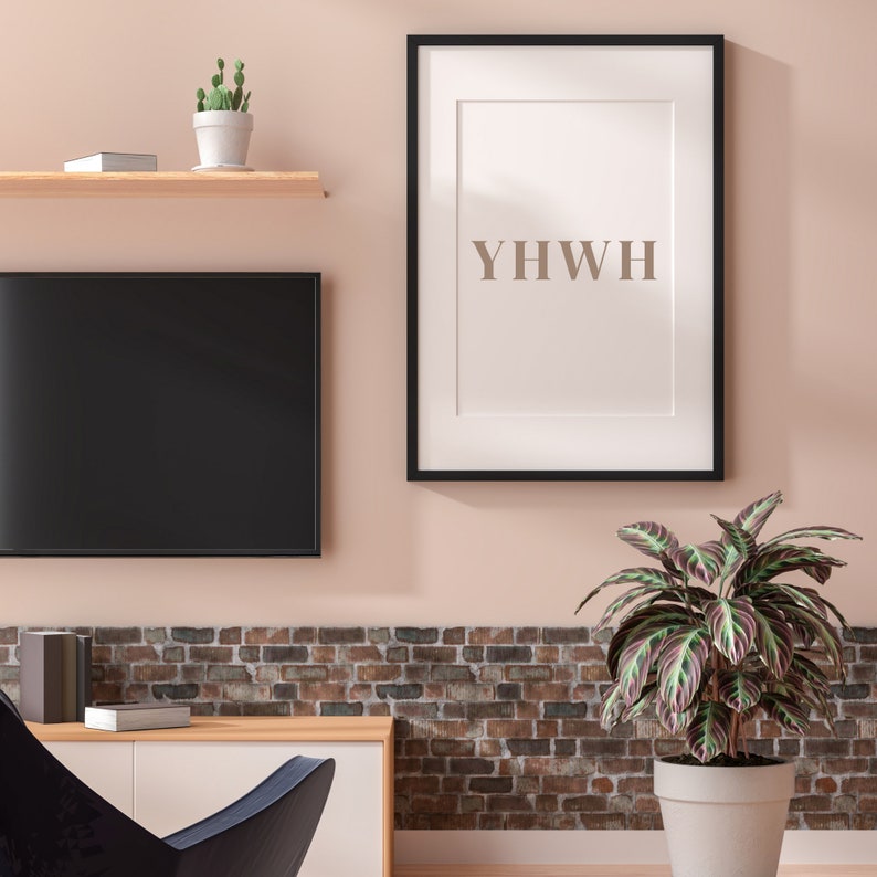 YHWH Poster / Yahweh Christian Wall Art / Christian Print / Digital ...