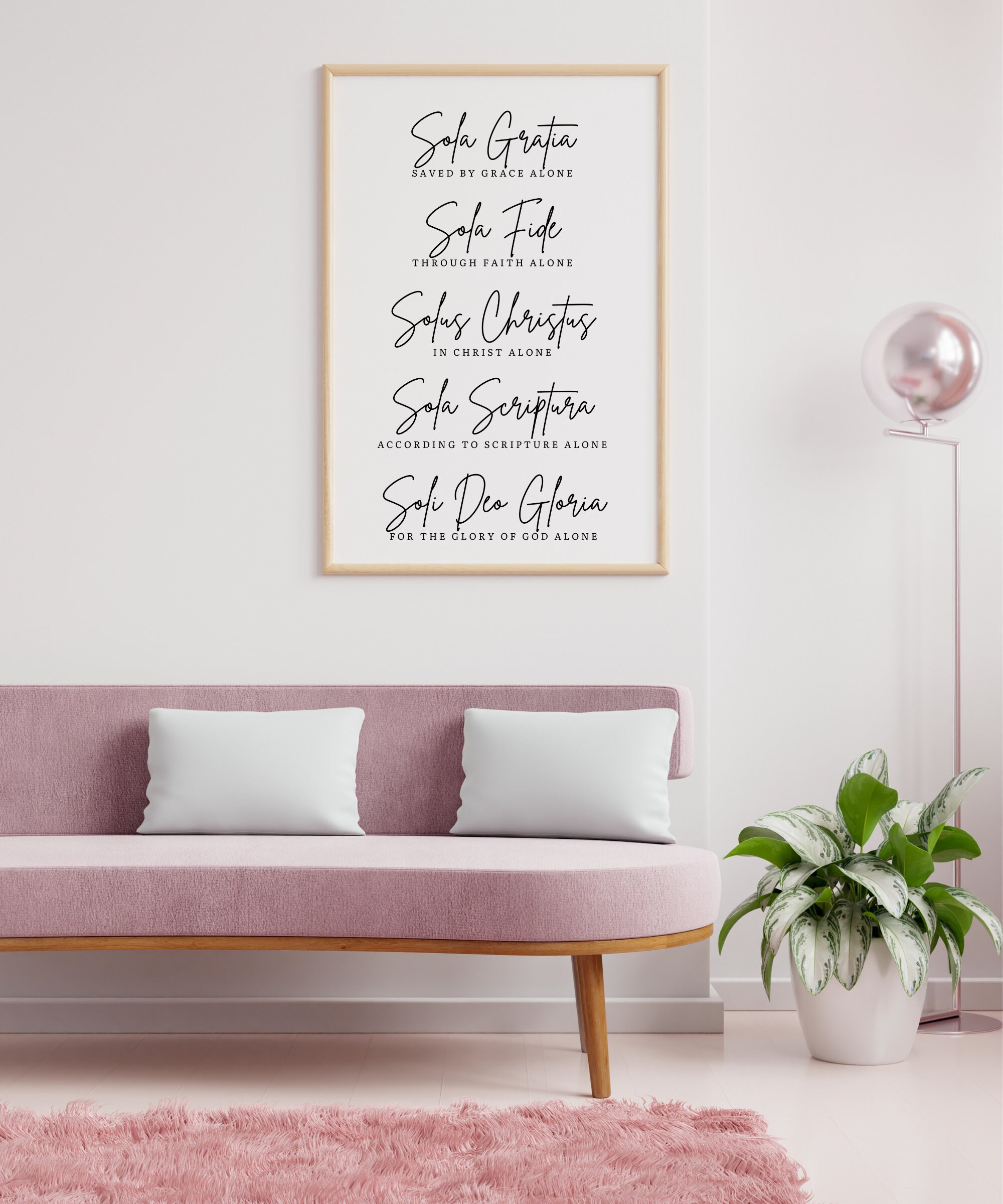 Five Solas Print / 5 Solas / Reformed Theology Print / 5 Solas - Etsy