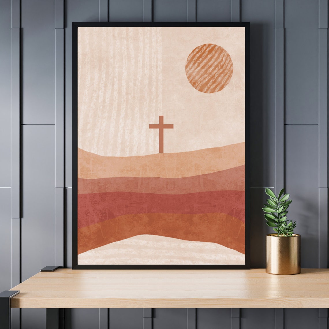 Jesus Cross Artwork / Boho Christian Wall Art / Christian Print ...