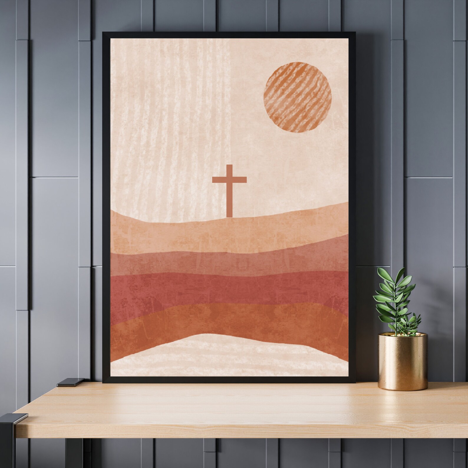 Jesus Cross Artwork / Boho Christian Wall Art / Christian Print ...