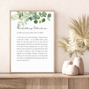 Heidelberg Catechism Question 1 Scripture Wall Art / Minimalist ...