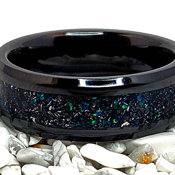 Obsidian Mens Ring - Etsy