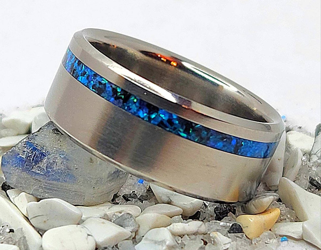 Ultimate G5 Titanium Glow Ring, Opal and Tourmaline - Etsy